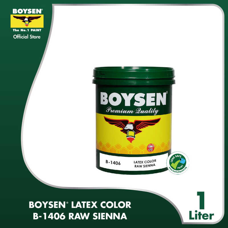 BOYSEN Latex Color Raw Sienna B1406-1L 3 | Shopee Philippines