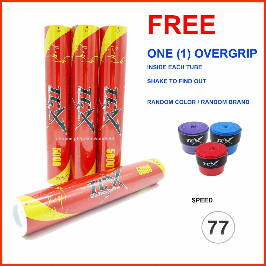 TCX 5000 Badminton Shuttlecock (Red and Purple) S3 GW_S3 | Shopee ...