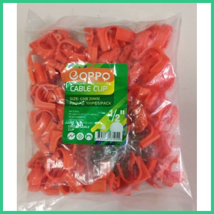 PVC ORANGE CLAMP 1/2 3/4 OPPO FOR ELECTRICAL PIPES PREMIUM QUALITY NOT ...