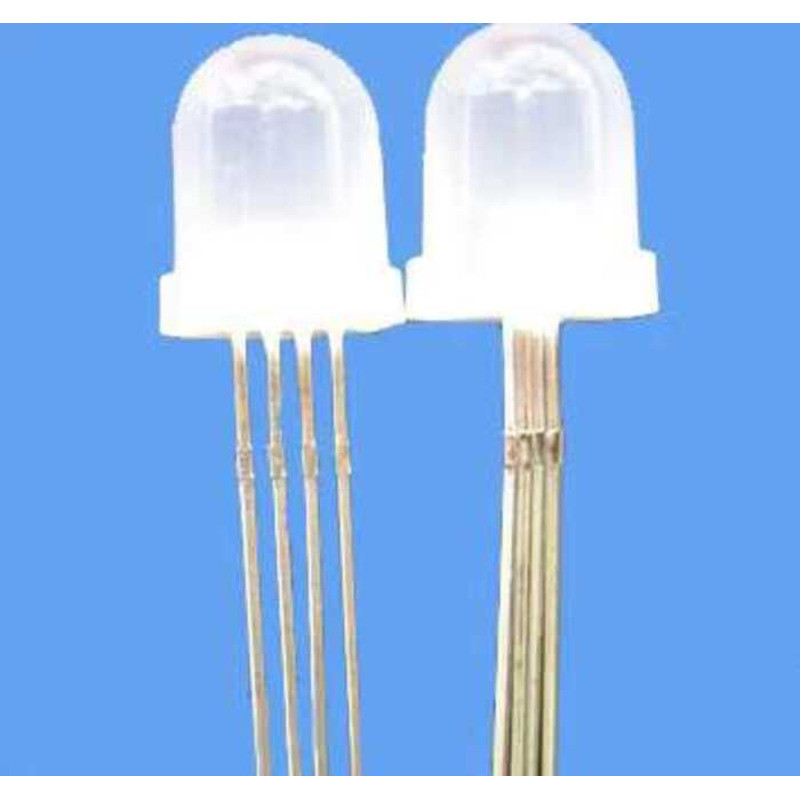 10MM Full Color Common Anode Red Green Blue Tri-Color Fog RGB Four-Pin ...