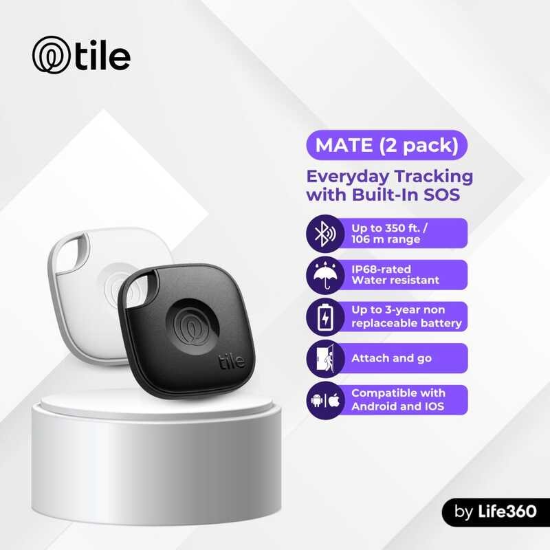 Tile By Life360 Mate Bluetooth Tracker, Keys Finder And Item Locator ...