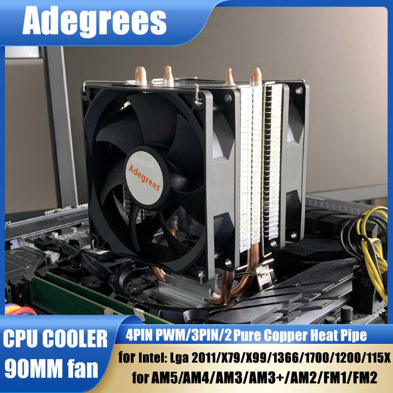 Tt 2 Heat Pipes CPU Air-Cooled PC Processor Am4 Cooler Ventilador For ...