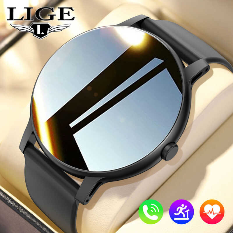 LIGE Smart Watch Men Bluetooth Call Heart Rate Health Monitor Multi ...