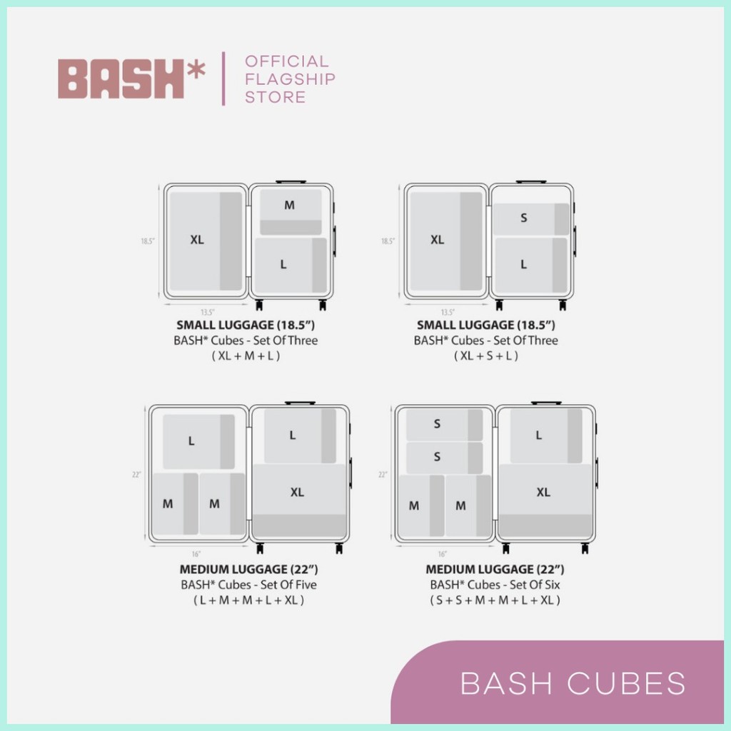 BASH Cubes in Plum (S, M, L and XL) | Shopee Philippines