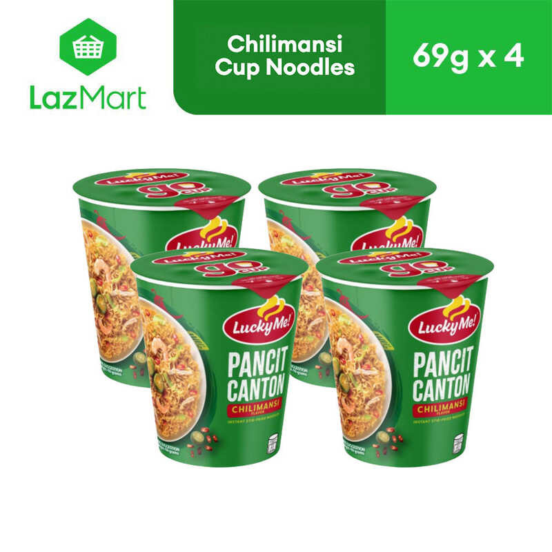 Lucky Me! Pancit Canton Chilimansi Cup 69G - Pack Of 4 Add | Shopee ...