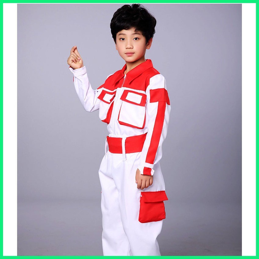 Halloween Worker Engineer Costume for Kids Boys Girls Long Sleeve ...