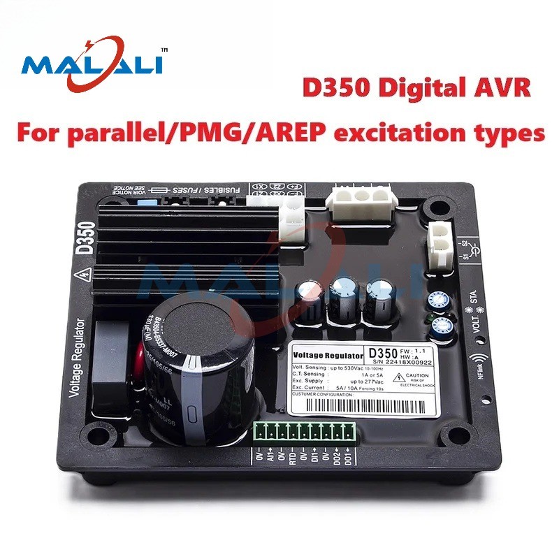 Malali D350 AVR Digital Automatic Voltage Regulator 5A Excitation ...