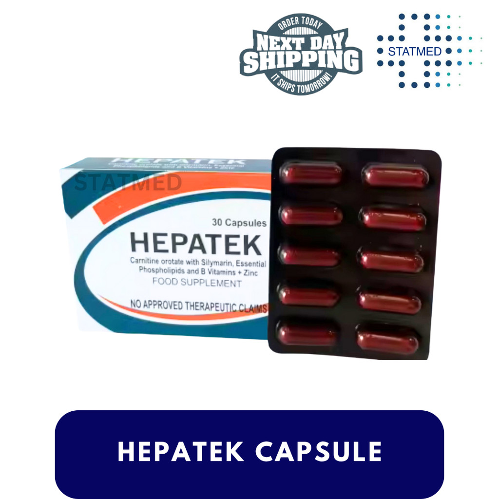 Hepatek Capsule Phospholipids + Vitamin B + Zinc Food Supplement l 10 ...