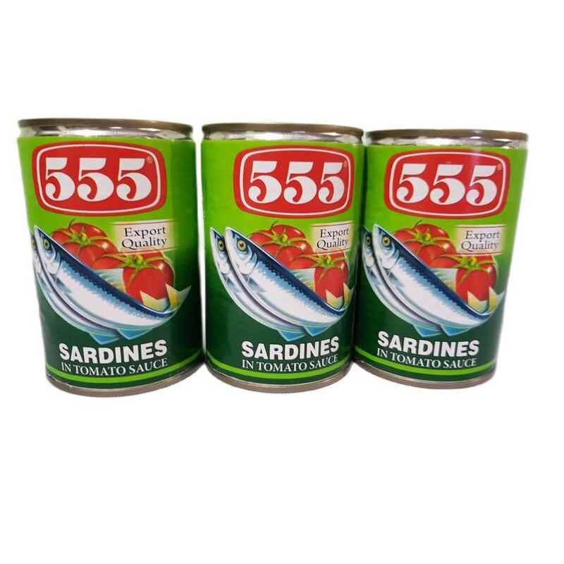 2Fe 555 Sardines In Tomato Sauce - Export Quality Grreen (Pack Of 3 Can ...