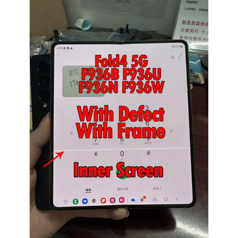 Defect Inner screen AMOLED Z Fold 4 5G LCD For Samsung Z Fold4 F936 ...