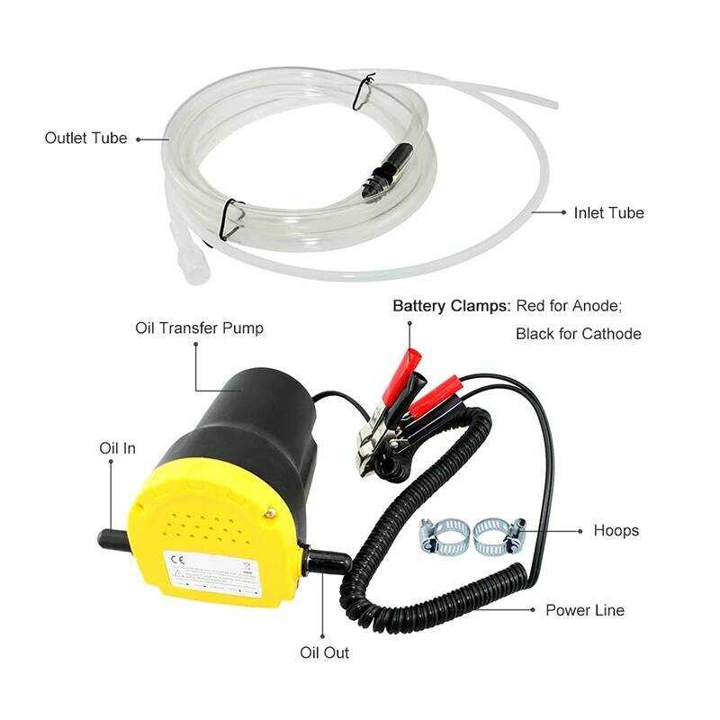 12V 7 Electric Car Oil Pump Crude Oil Fluid Pump 60W Extractor Transfer ...