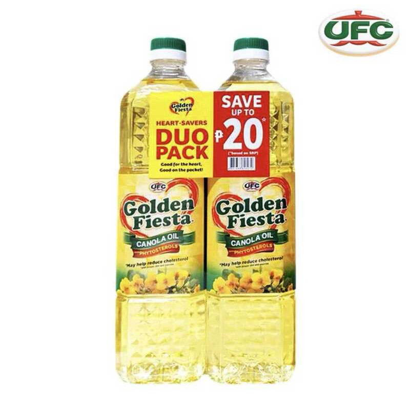 Golden Fiesta Canola Oil 1L PROMO PACK X2 - Deep Fry Prito Good For The ...