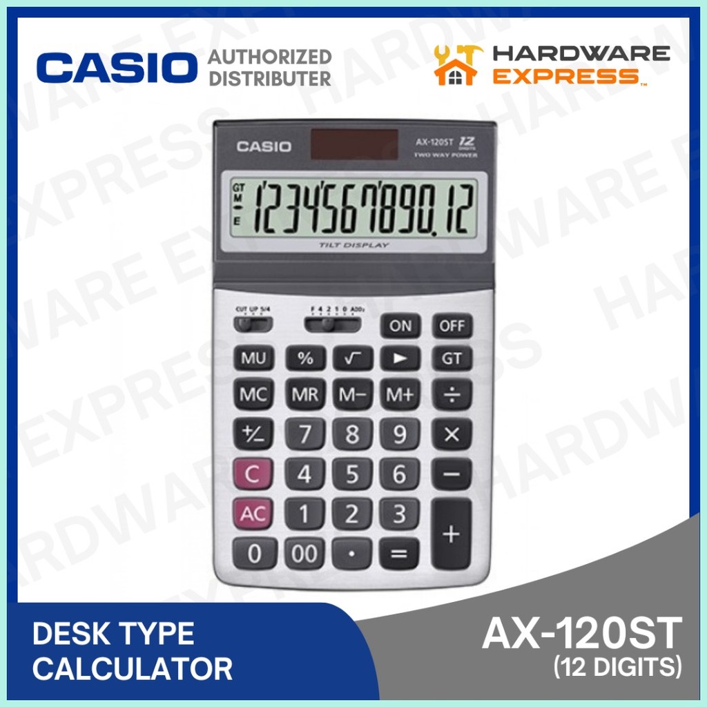 CASIO AX-120ST AX120ST Electronic Calculator 12 Digits | Shopee Philippines