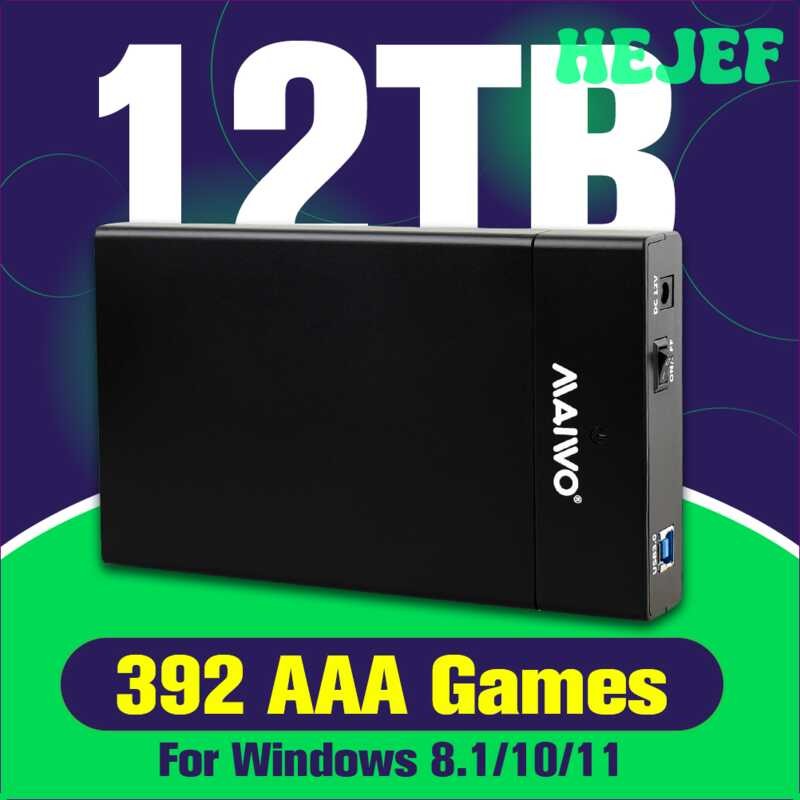 HEJEF 12Tb External Game Hard Drive Windows Playnite Gaming HDD With ...