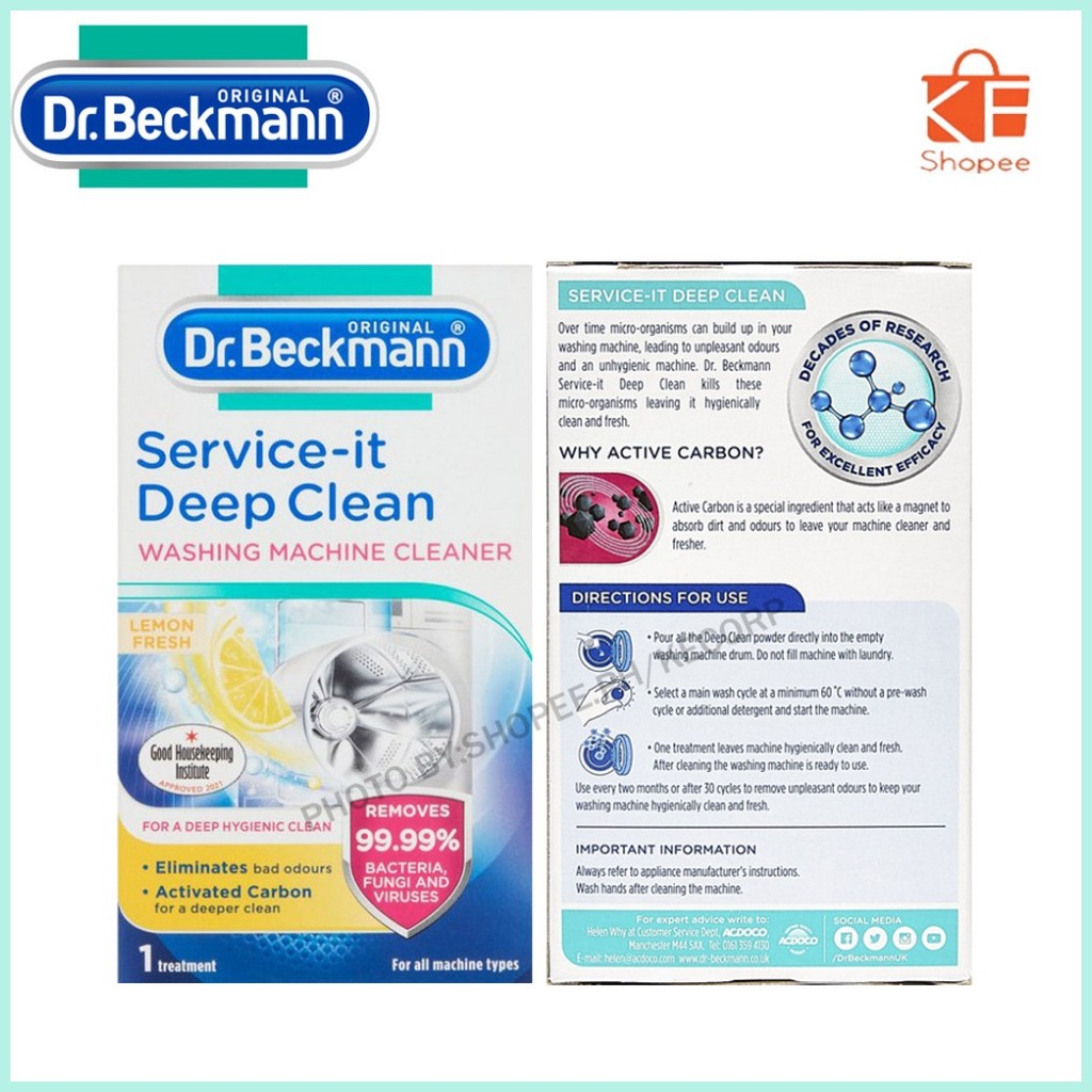 Dr Beckmann Service-It Deep Clean Washing Machine Cleaner Lemon Fresh ...