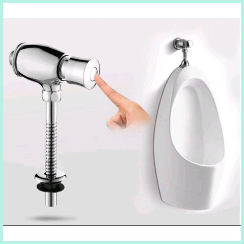 HIGH QUALITY URINAL FLUSH VALVE ONLY TOILET BRASS PUSH BUTTON POLISHED ...