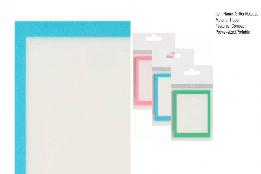 ZTUR_ Glitter Notepad Soft Colors Organization Notepad Glitter ...