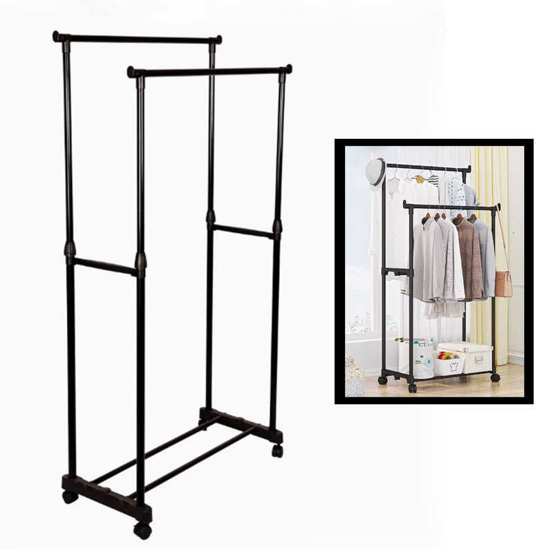 Love&Home Diy2 Double-Pole Clothes Rack 17F | Shopee Philippines