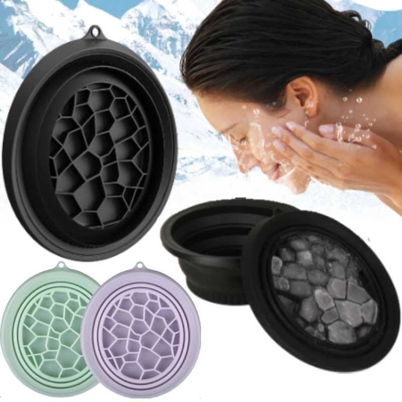 Foldable Bath Portable Washbasin Facial Ice Compress Skincare Silicone ...