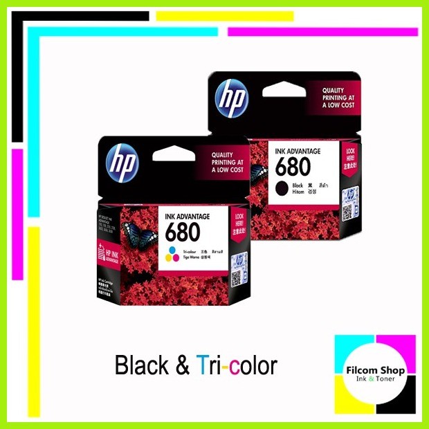 HP 680 Black & Tri-color Original Ink Catridge Value Pack Set | Shopee ...