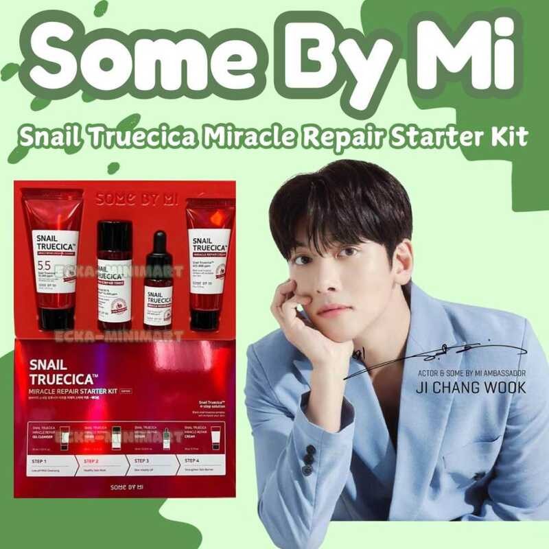 Some By Mi Snail Truecica Miracle Repair Starter Kit - Daily Routine Toner, Serum, Cleanser ...