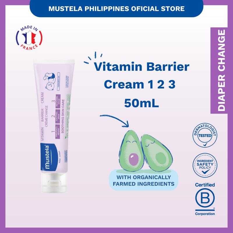 Mustela Vitamin Barrier Cream 12 50Ml V2 | Shopee Philippines