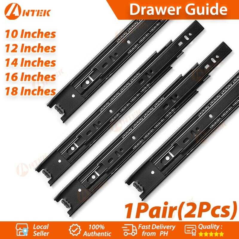 A4e Drawer Slide Three-Section Guide Full Extension Steel Ball Bearing ...
