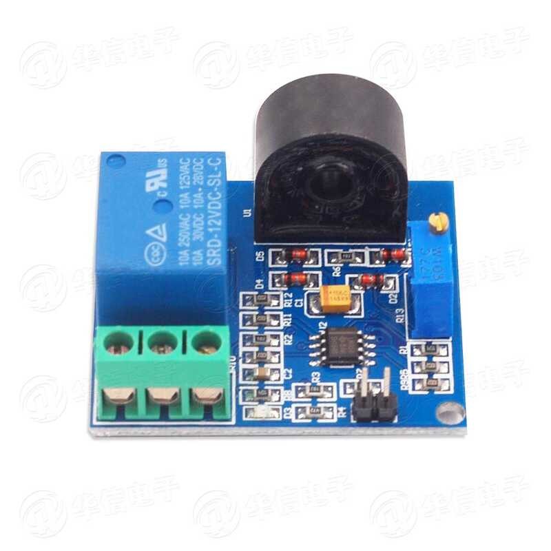 5A Overcurrent Protection Module AC Current Detection Sensor 12V Relay ...