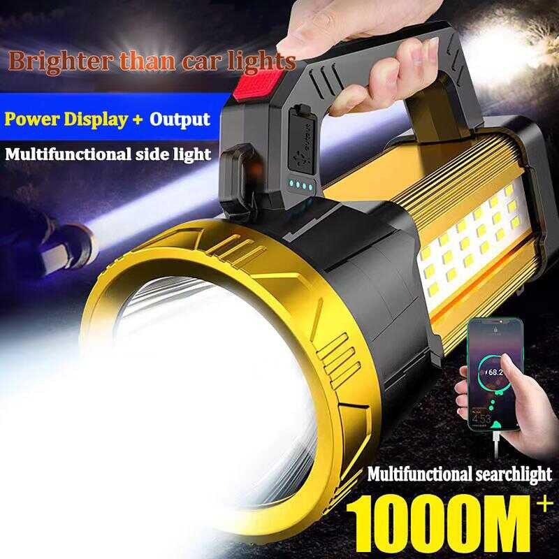 (Newly Upgraded) High-Power Strong Flashlight, Bright Wick, LED Side ...