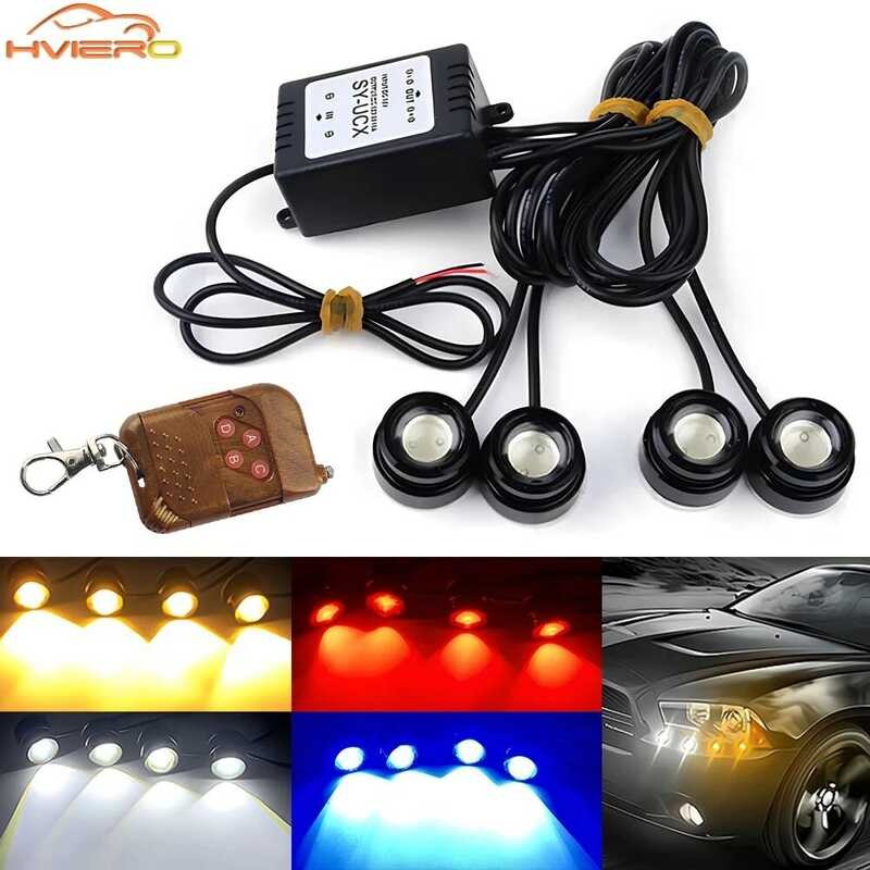 in 4 1 City Light Car LED Network Flash Wireless Remote Control Day ...