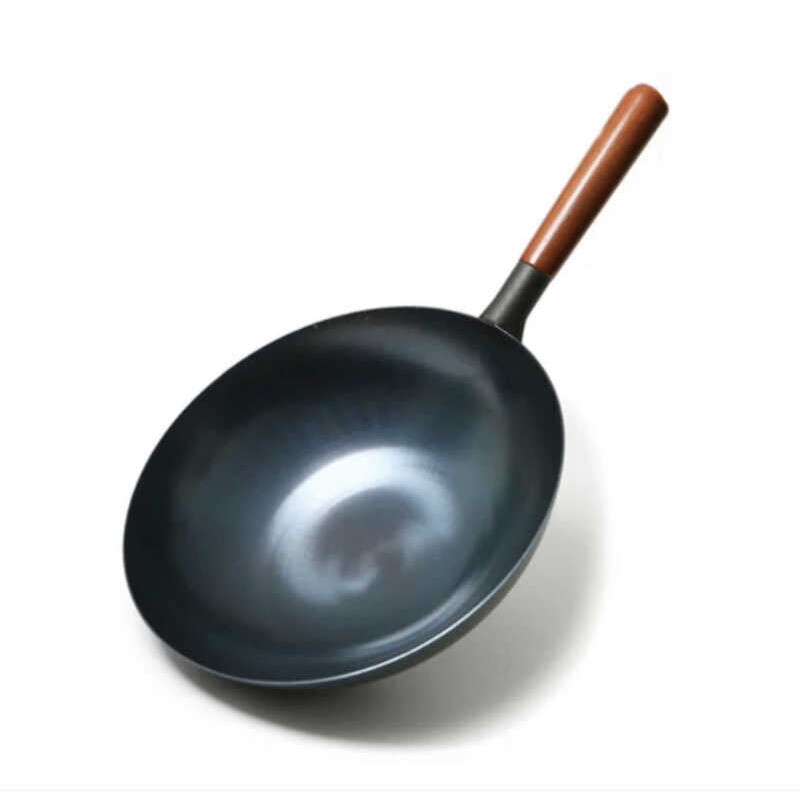 【Cod】Full Seasoned Carbon Steel Pan (Heavy Duty) Fudong Wok Kawali 32Cm 36Cm 38Cm 40Cm 3 ...