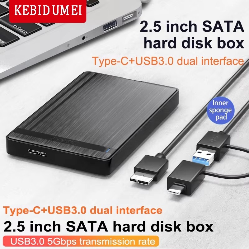 2.5" Hdd Enclosure Sata To Usb 3.0 External Mobile Hard Drive Case For ...