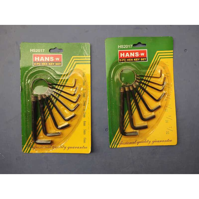 Taiwan Hans Tools Metric and Imperial Ring Set Mini Hex Key | Shopee ...