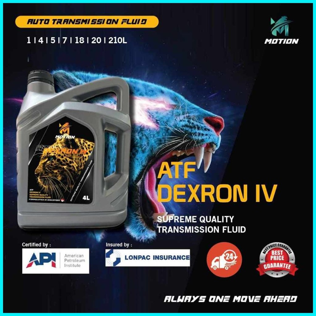 MOTION ATF TYPE IV / DEXRON 4 DEXRON IV 4L FULLY SYNTHETIC AUTOMATIC ...