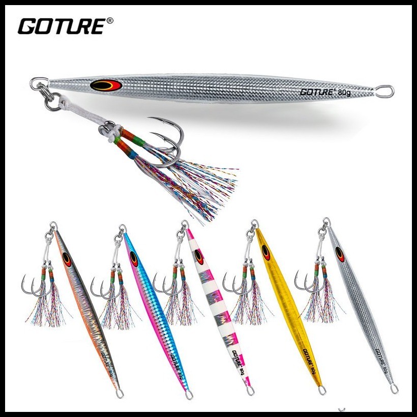 Goture Fast Jig Fishing Lure Vertical Metal Spoon Lead Jigging Lure ...