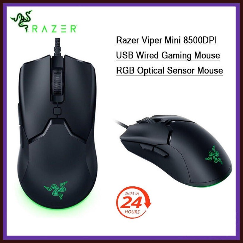 Razer Viper Mini Wired Mouse 8500DPI Optical Sensor Mice 6 Buttons RGB ...