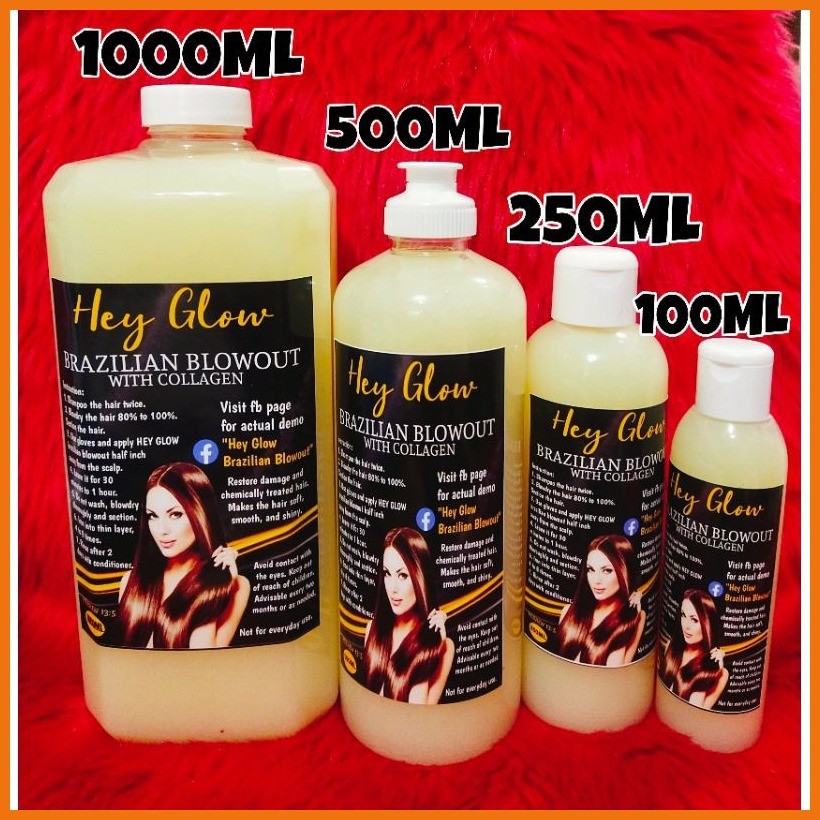 BRAZILIAN BLOWOUT 1000ML SOFT AND SMOOTH HEY GLOW FREE 100ML | Shopee ...