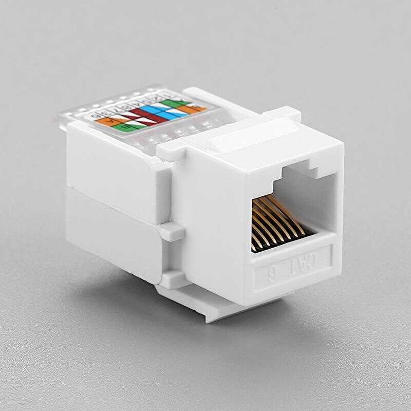 Rj45 Cat6 UTP Keystone Female Jack Connector Adapter Internet Network ...