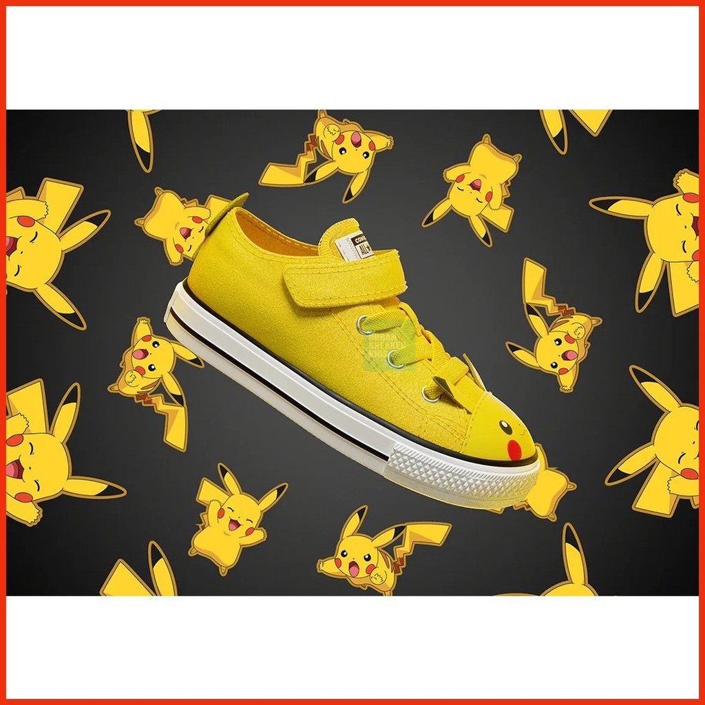 Pokemon X Converse Chuck Taylor All Star Easy-On Low 'Pikachu' Children ...