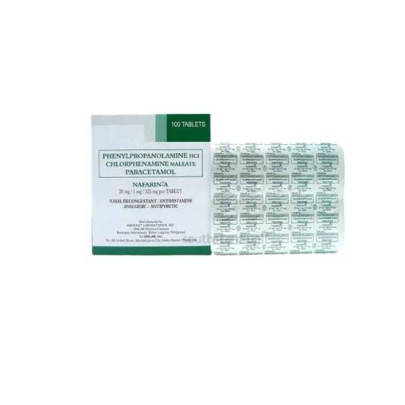 Nafarin A ( For Cold And Flu ) 100 Tablets 984 | Shopee Philippines