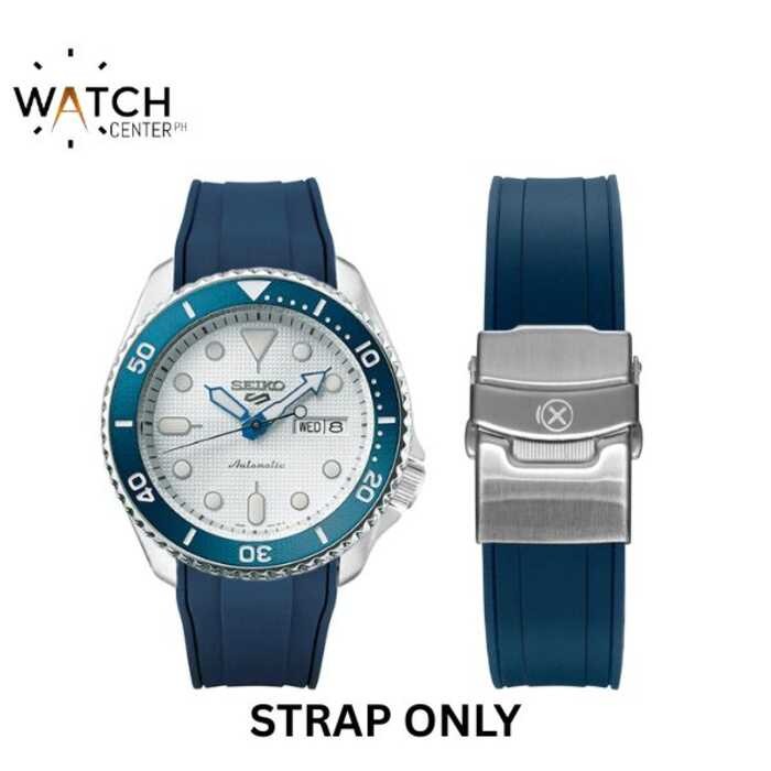 Strapxpro Sx1a Blue Premium Vulcanized Rubber Strap For SKX - New Seiko ...