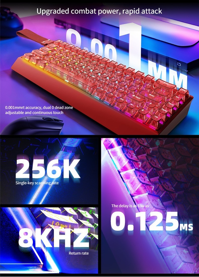 Mercury68 Max Gaming Keyboard Magnetic Switch Wired RT0.001MM 8KHz ...