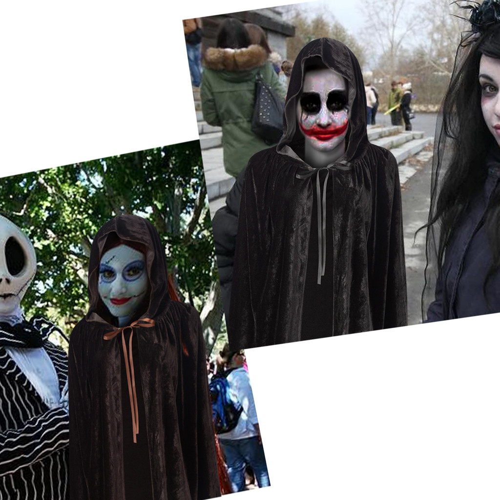 【Witch Cloak】Grim Reaper Velvet Cape for Halloween | Masquerade Cosplay ...