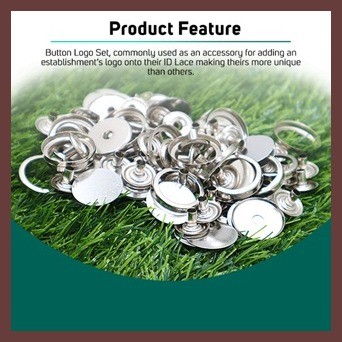 ⭕ ♕ ID Button Logo Set for ID Lace Lanyard Making (100sets/pack ...