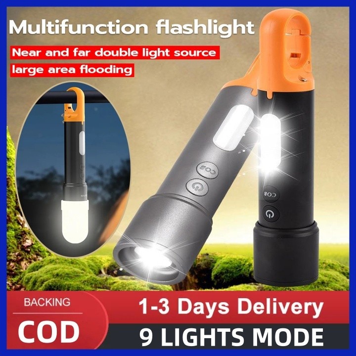 Orashare Flashlight Rechargeable waterproof COB Super Bright Torch ...