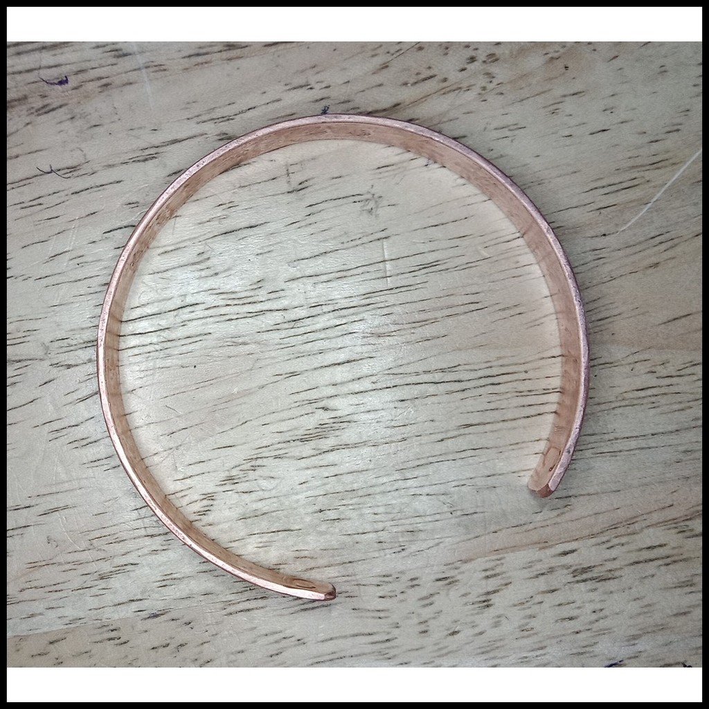 Flat Copper Bangle with Name or Number (Made to Order - NO CANCELLATION ...