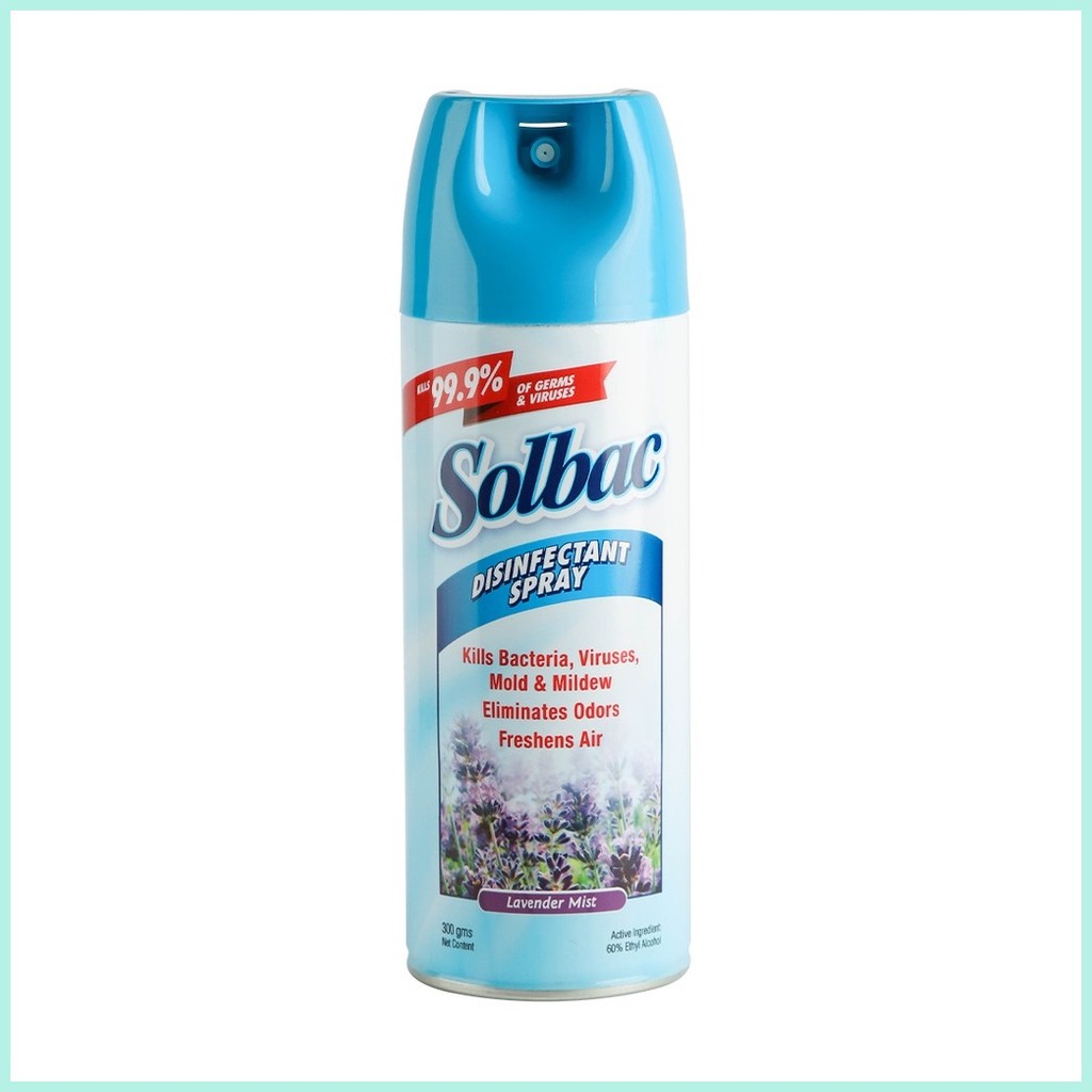 Solbac Disinfectant Spray - Lavender Mist 300g | Shopee Philippines