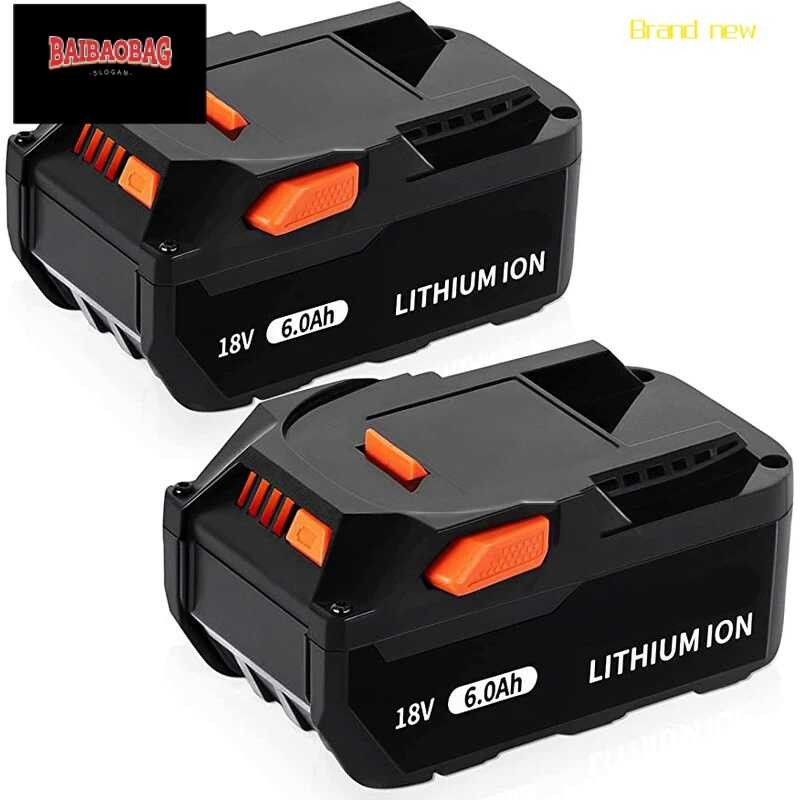 NEW Brand For AEG 18V Battery 6.0Ah Lithium-Ion RIDGID R840087 R840085 ...