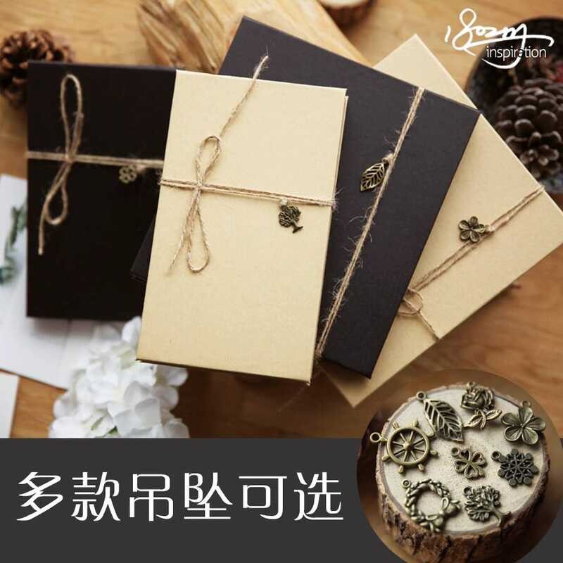 Kraft Paper Photo Pure Black Accordion Pull Page Album DIY Handmade ...