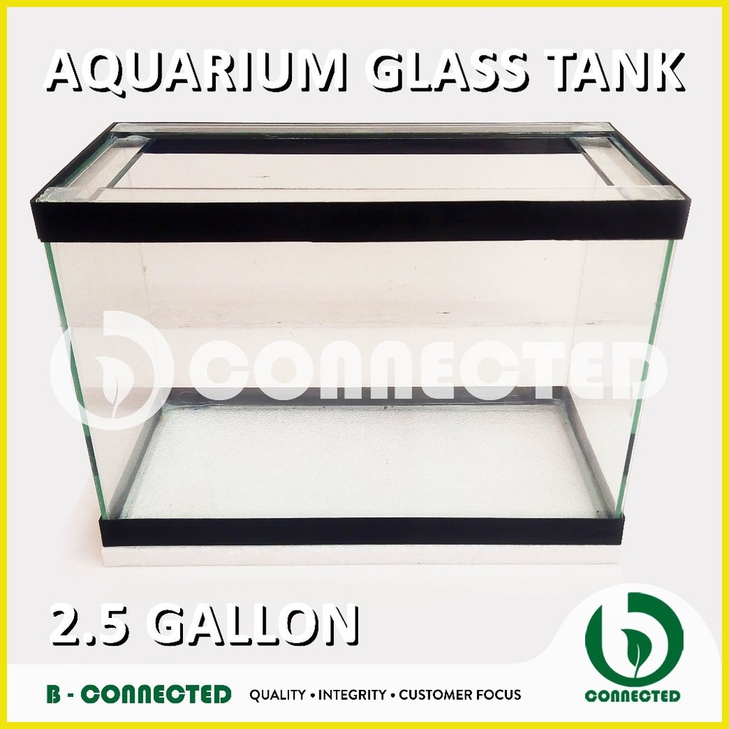 AQUARIUM GLASS TANK 2.5 & 5 GALLON BY B-CONNECTED ( FISH / SHRIMP ...